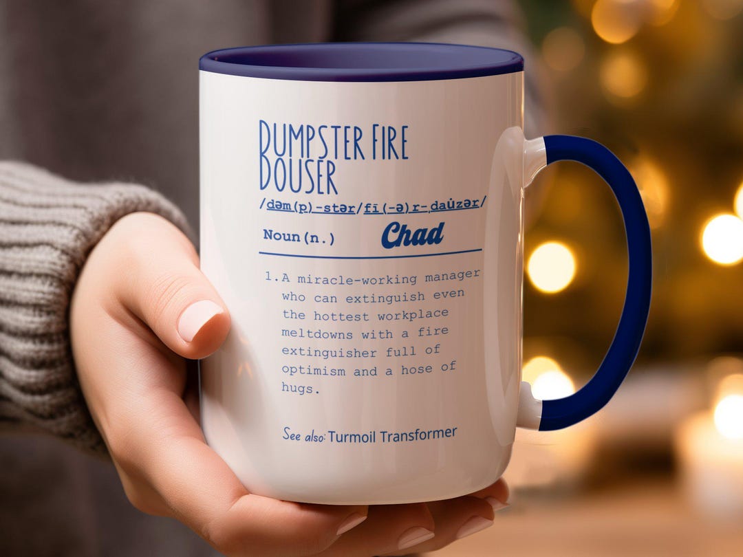 Funny Dumpster Fire Photo Mug With Funny Definition, Dumpster Fire ...