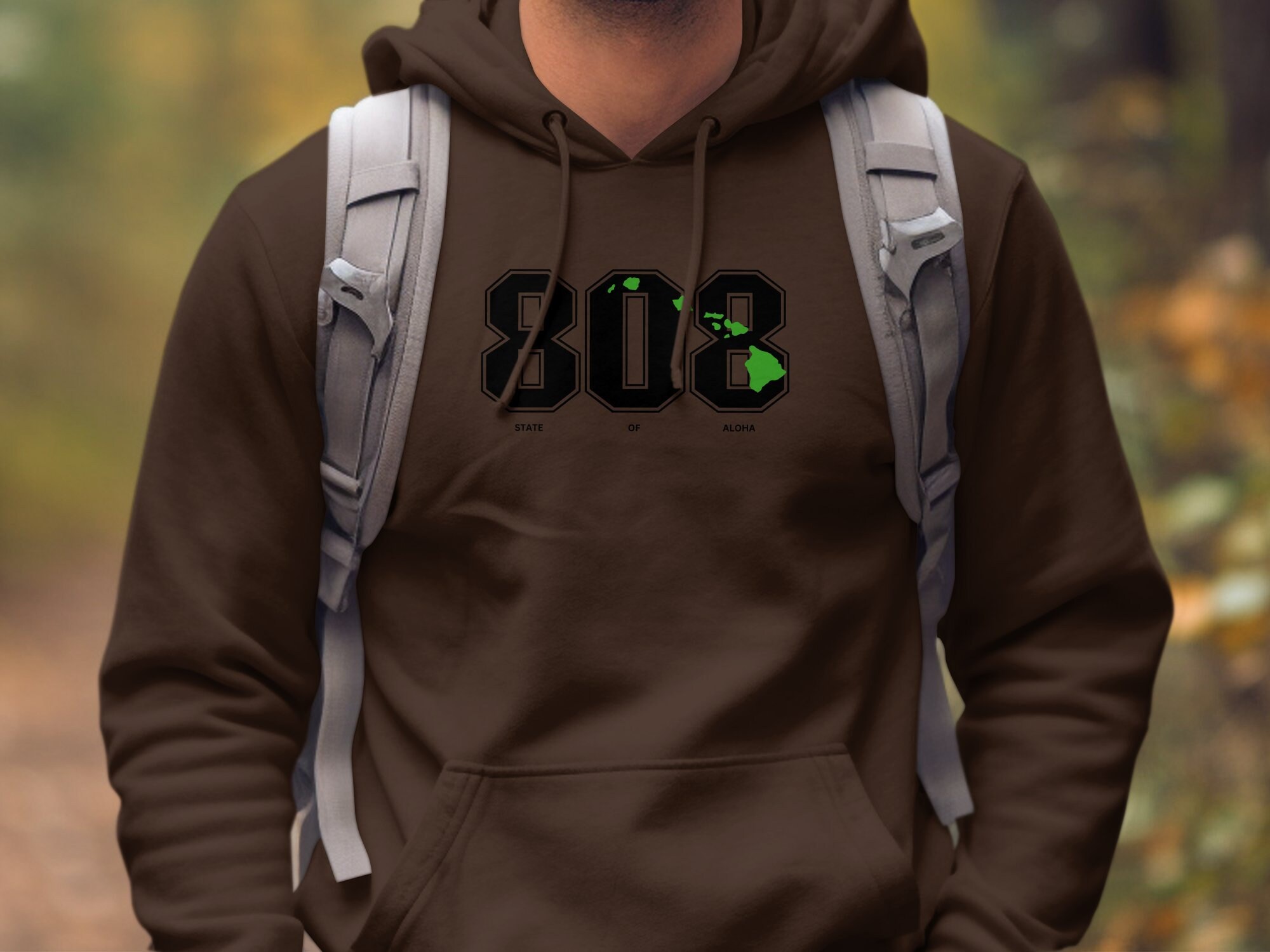 Hawaii State of Aloha 808 T-shirt, Black and Green Hawaii Pride Tee ...