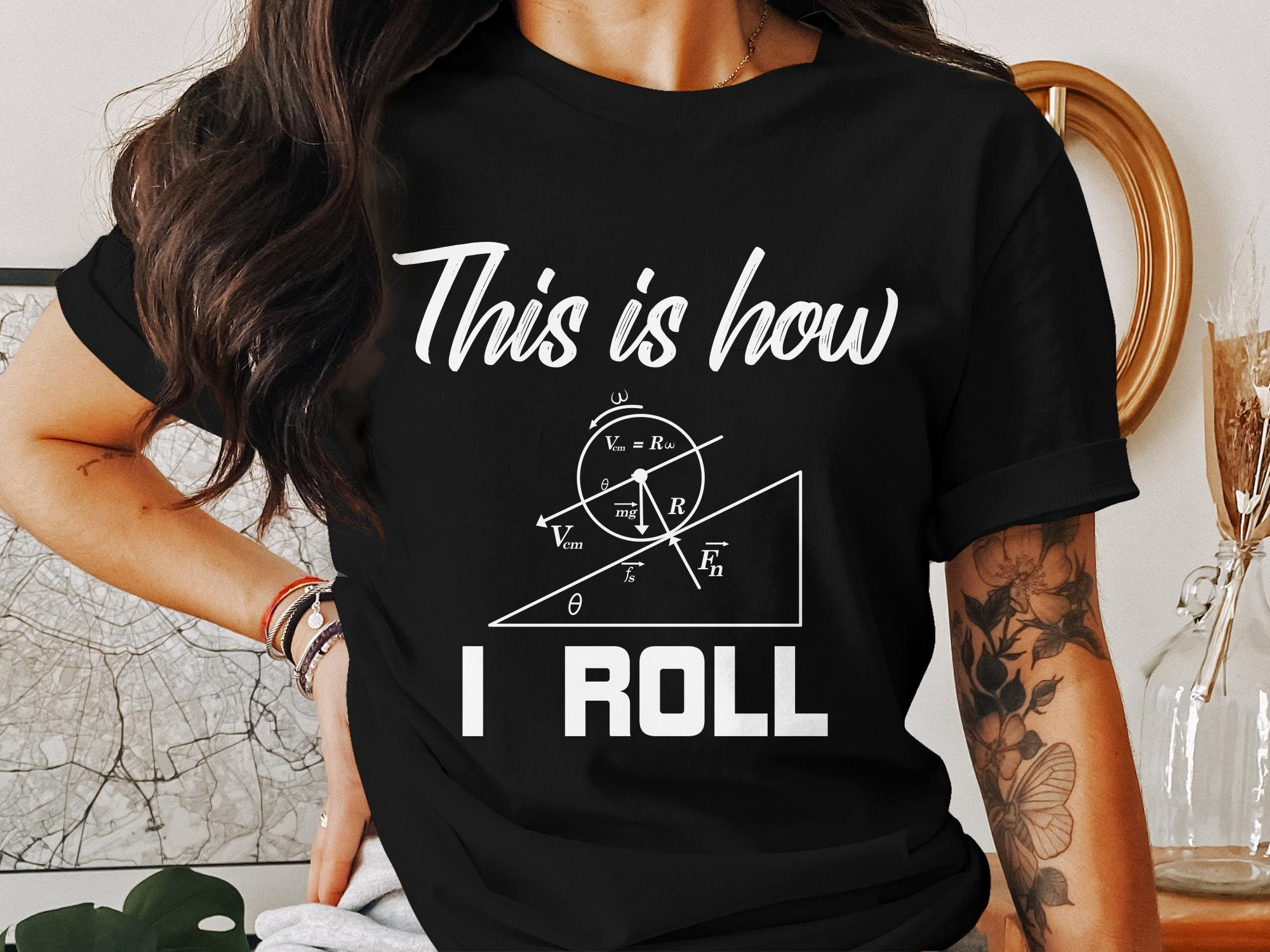 How I Roll Math Equation Graph T-shirt, Funny Math Shirt, Math Teacher ...