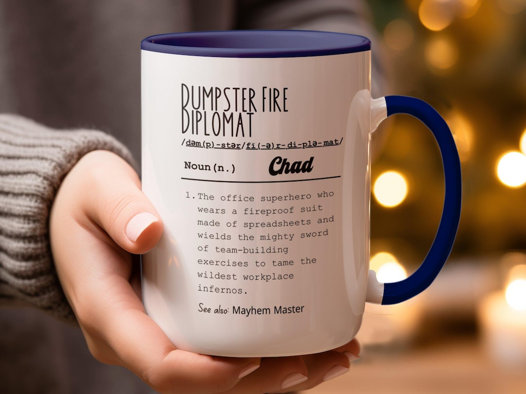 Funny Dumpster Fire Photo Mug With Funny Definition, Dumpster Fire ...