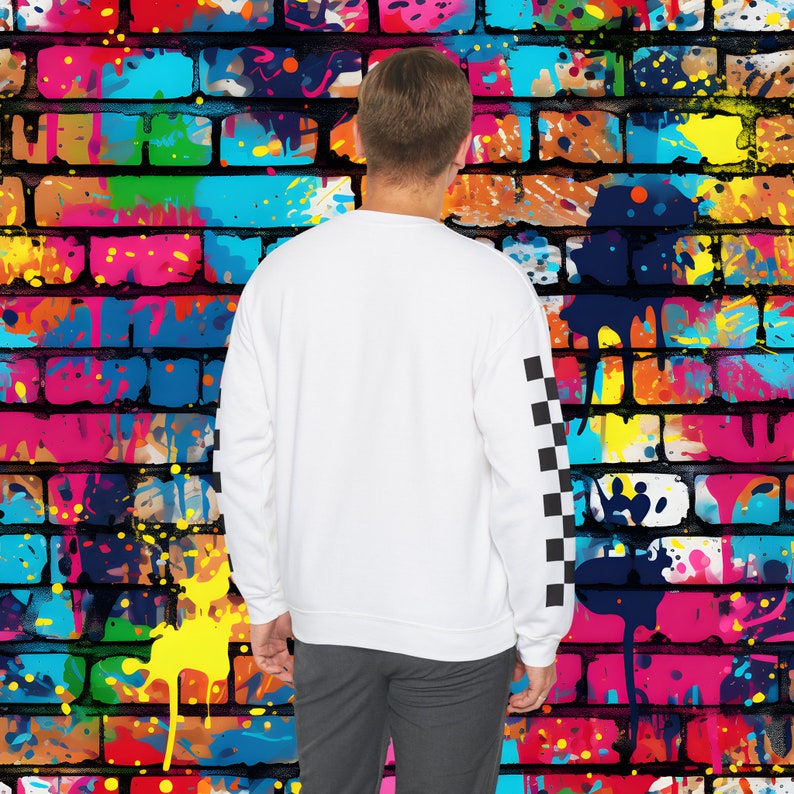 Plaid Retro 80's Checkered Pattern Sweatshirt Checkerboard Checker ...