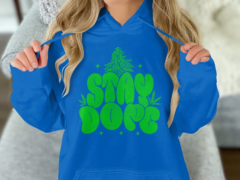 Stay Dope Green Stoner Shirt, Retro Text Weed Graphic T-shirt, Green ...