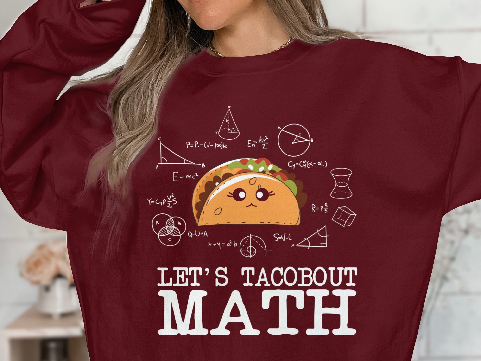 Funny Math Taco T-shirt, Let's Taco 'bout Math Geek Humor, Novelty ...