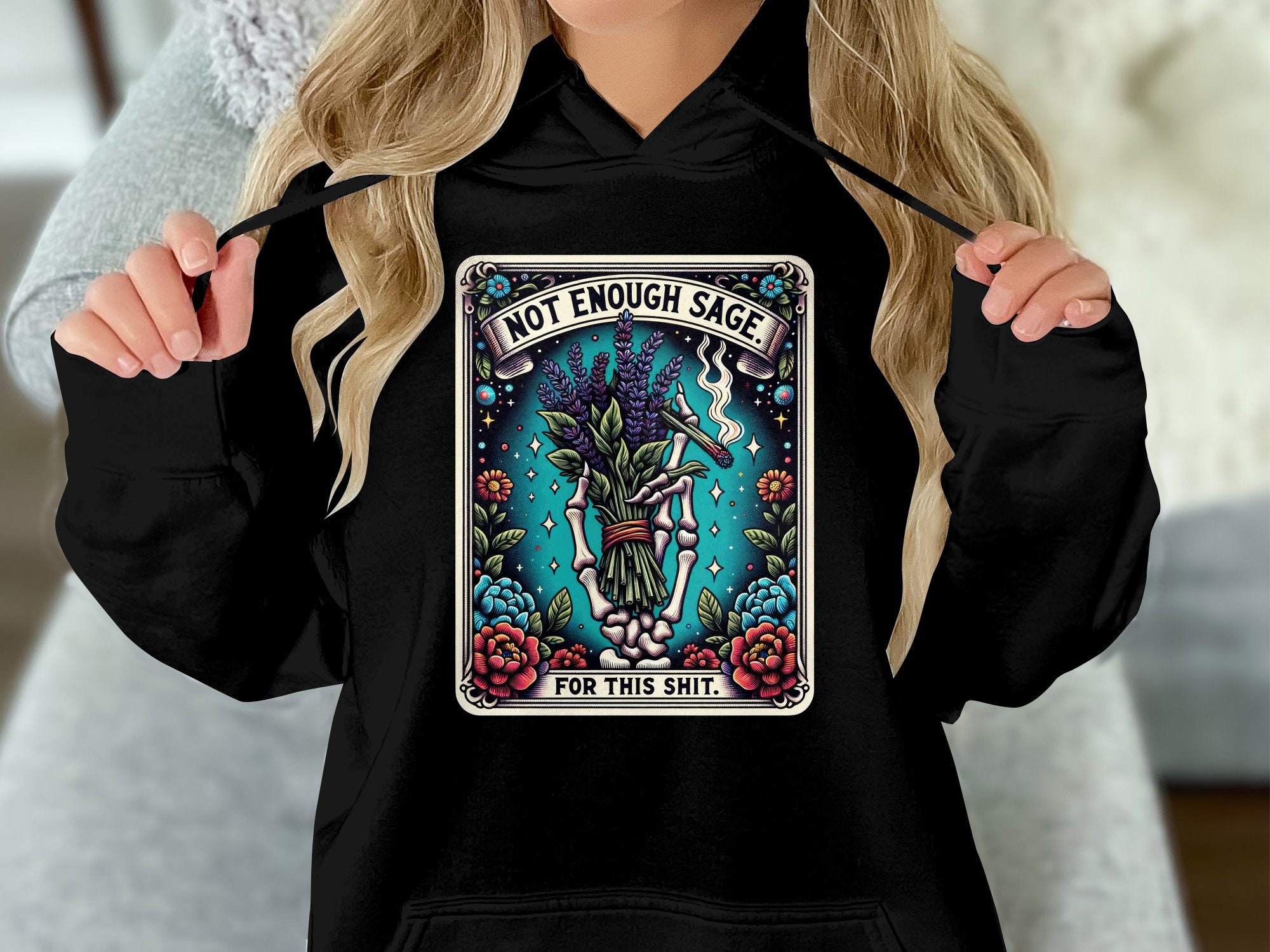 Funny Sage Tarot Card T-shirt, Not Enough Sage for This Shit Vintage ...