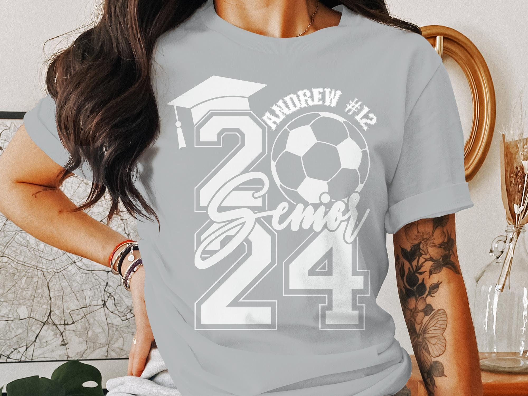 Custom Senior Soccer T-shirt, Graduation Year Personalized Sports Tee ...