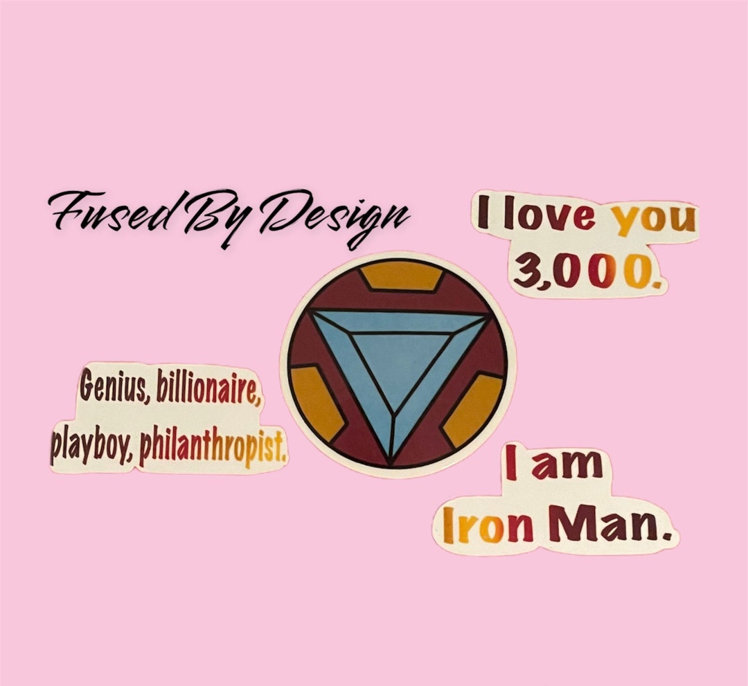 Iron Man Sticker Pack Laminated Sticker For Journals - Etsy