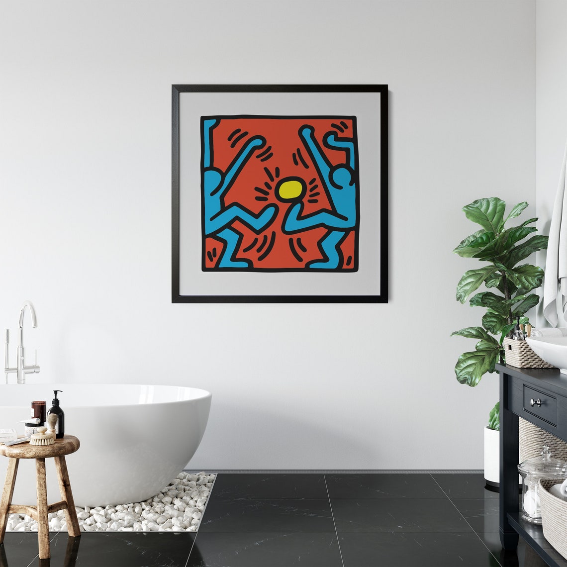 Keith Haring Football Art Print Poster Instant Digital - Etsy