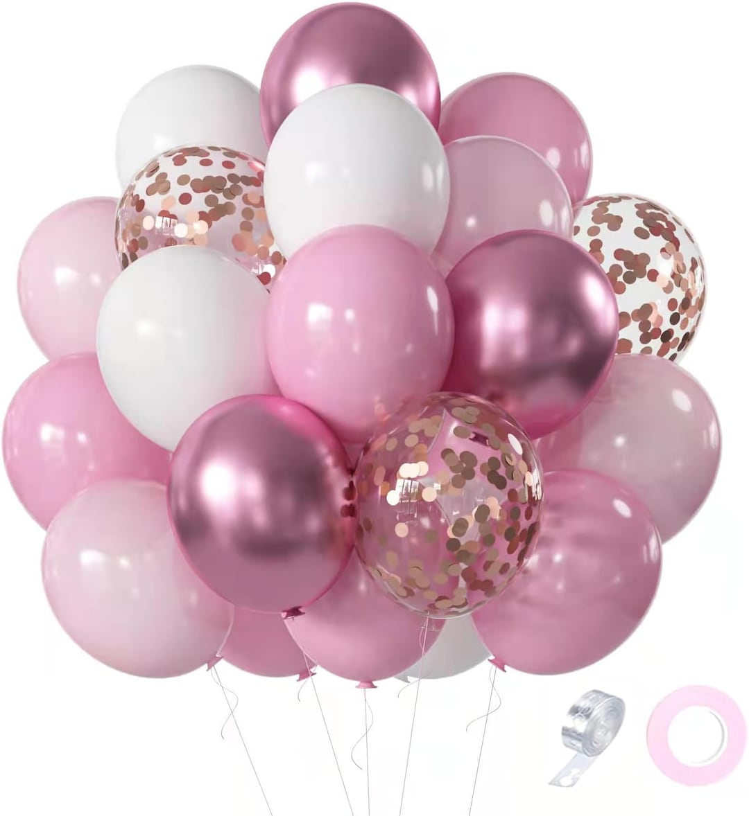 Pink And White Balloons