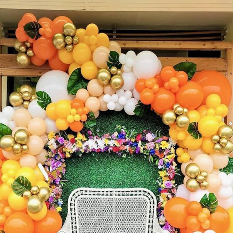 Yellow and Orange Balloons, Brunt Orange and Yellow Balloons, Yellow ...