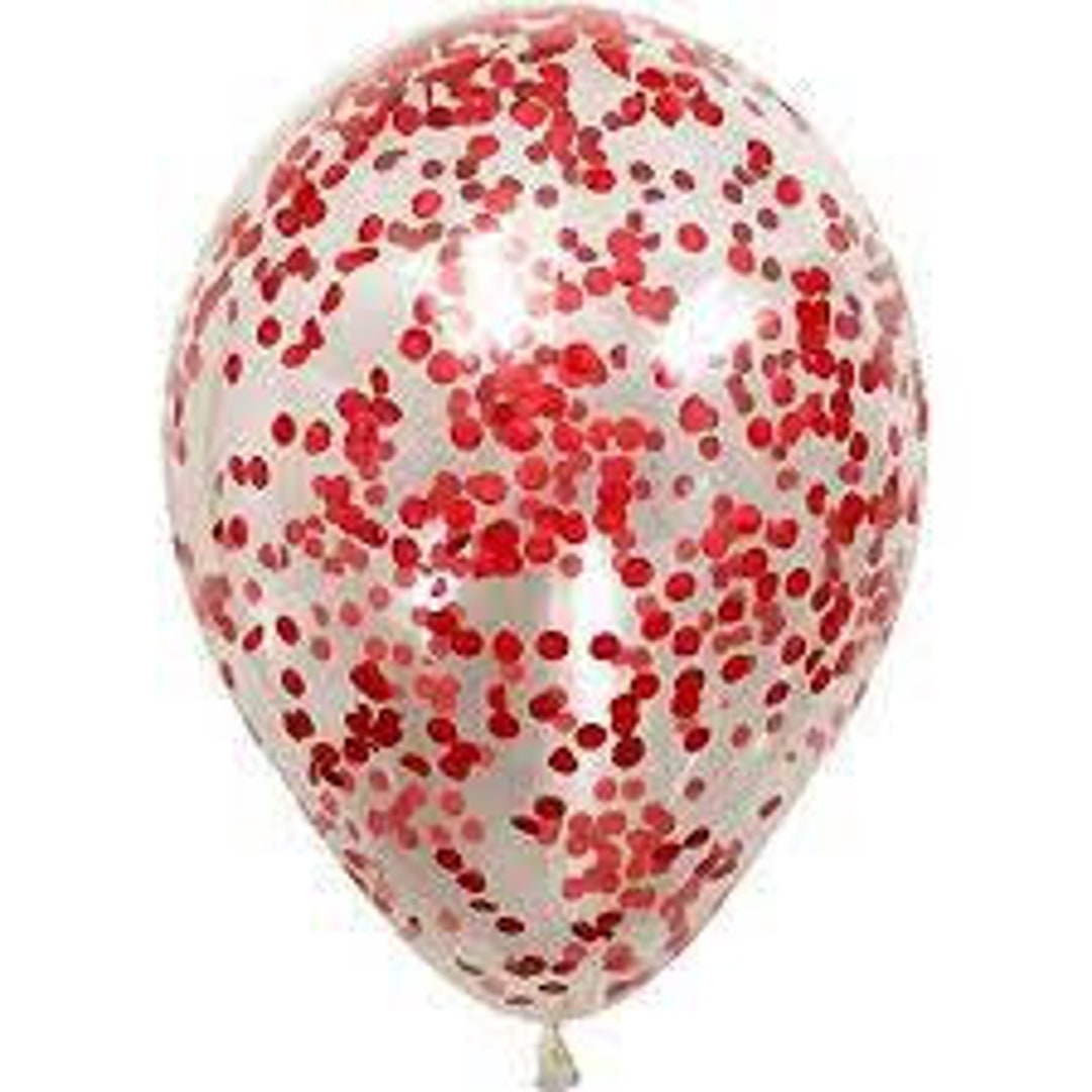Red Confetti Balloons 12 Inch 10/25/50/100 Packs Latex Partywedding ...