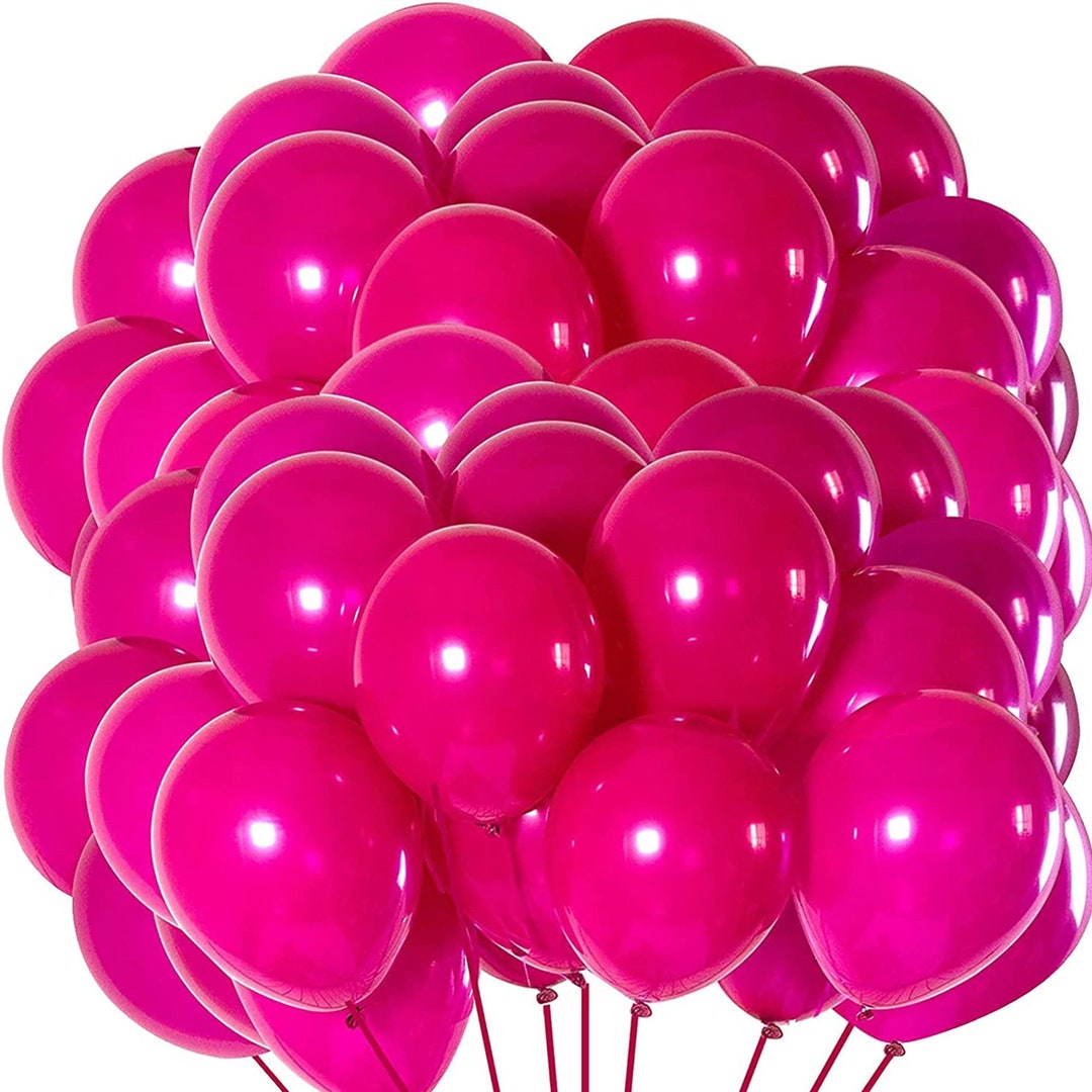 Hot Pink Balloons for Pink Party Decorations Events by Taver - Etsy
