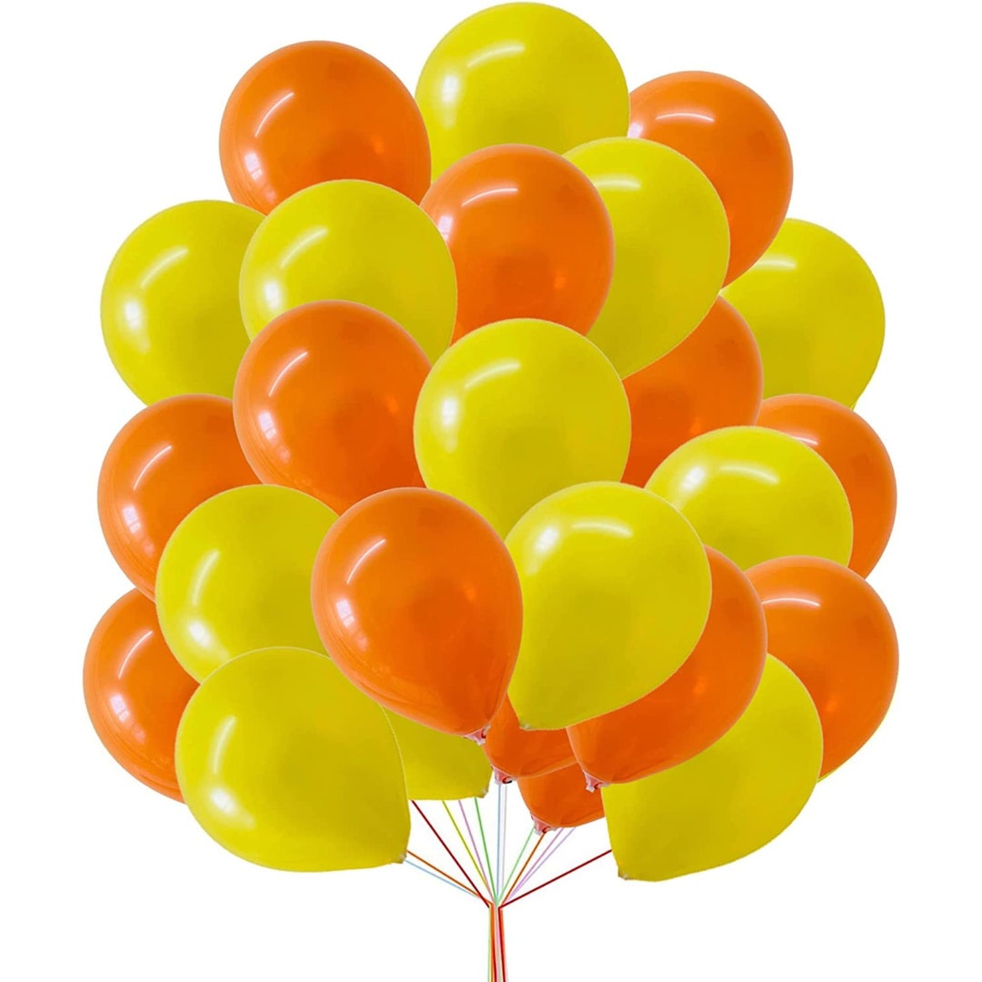 Orange and Yellow Balloons 12 Inch for Birthday Pary Weddings ...