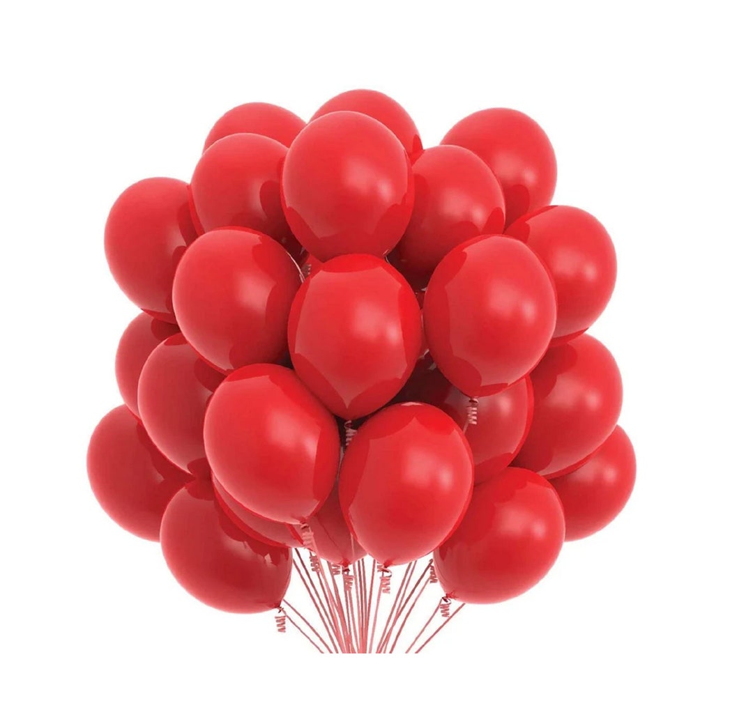 Red Metallic Balloons 12 Inch 10/25/50/100 Pack Latex Birthday Party ...