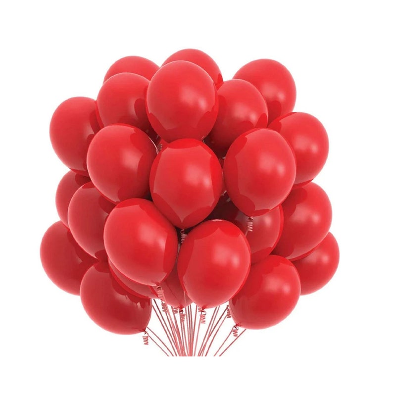 Metallic Red Balloons - Etsy