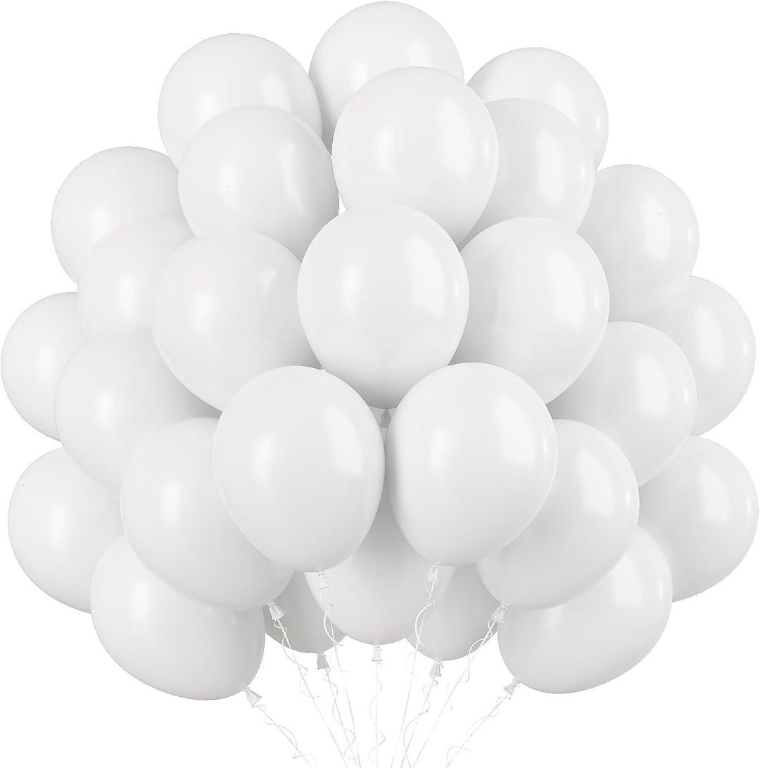 White Balloons 5inch Small Mini Round Matte Latex for Balloon Arch ...
