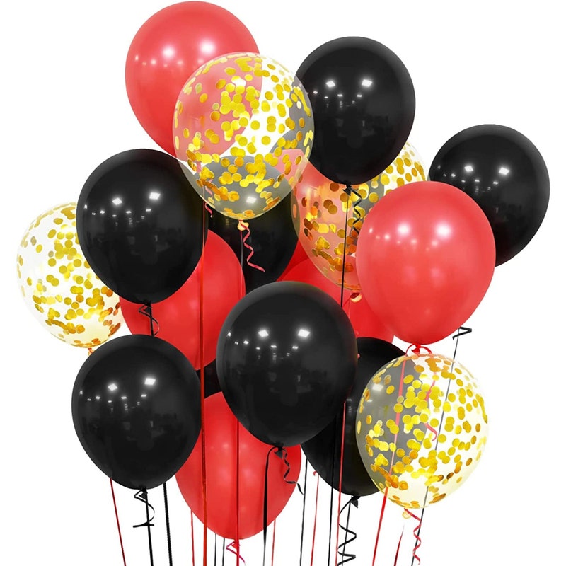 Red Black Balloons - Etsy
