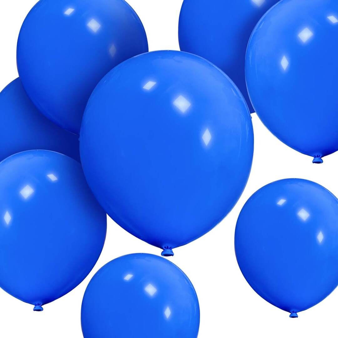 Royal Blue Balloons 50 Pcs 12 Inch Matte Blue Dark Blue Latex Party for ...