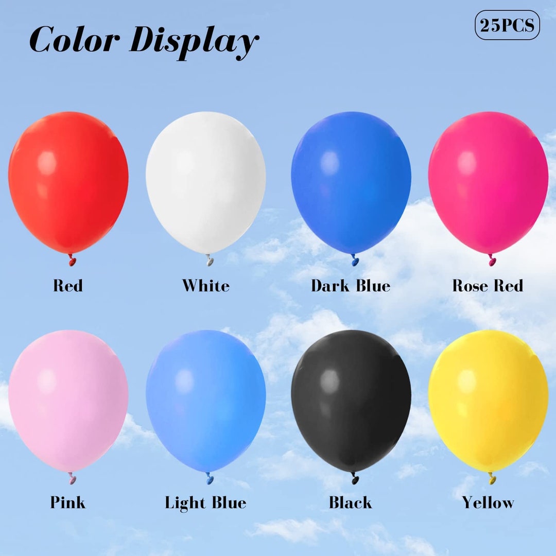 25 colores de globos Globos de fiesta de cumpleaños de látex - Etsy México