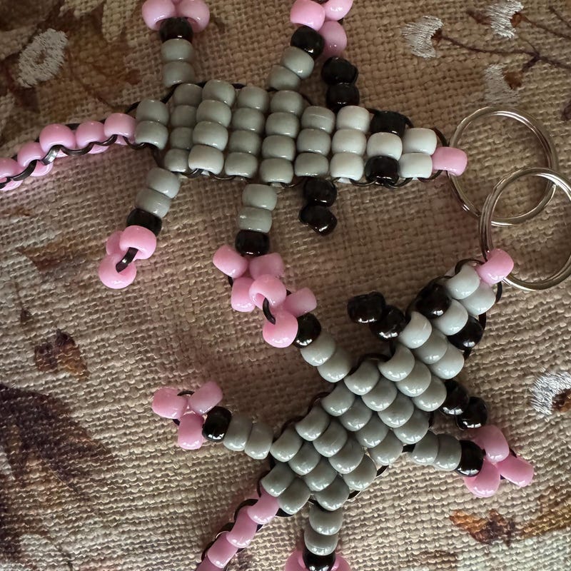 Pony Bead Keychain - Etsy