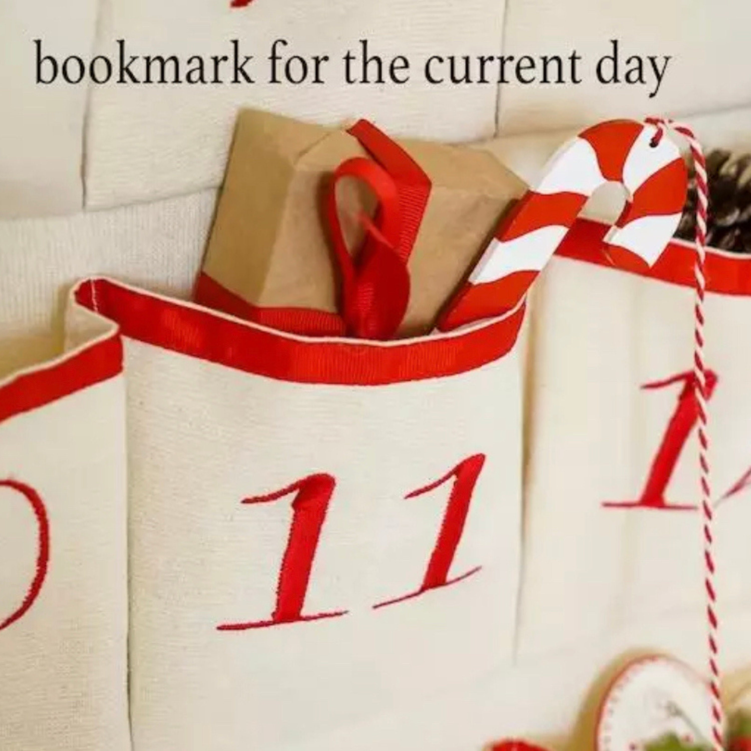 Personalised Christmas Advent Calendar With Bookmark - Etsy Australia