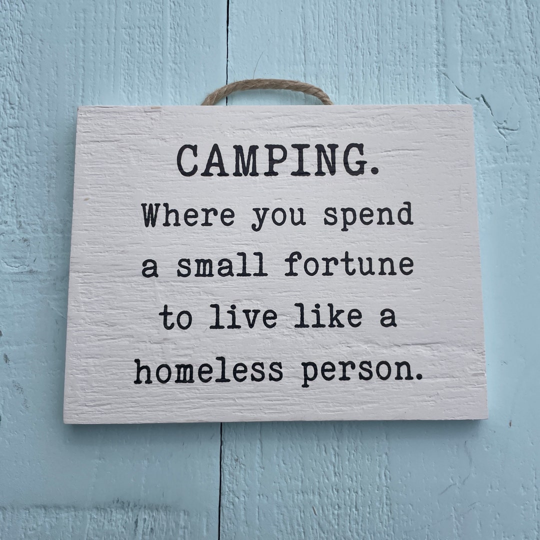 Camping - Camping Signs - Camping Decor - Funny Camping Sign - Wooden ...