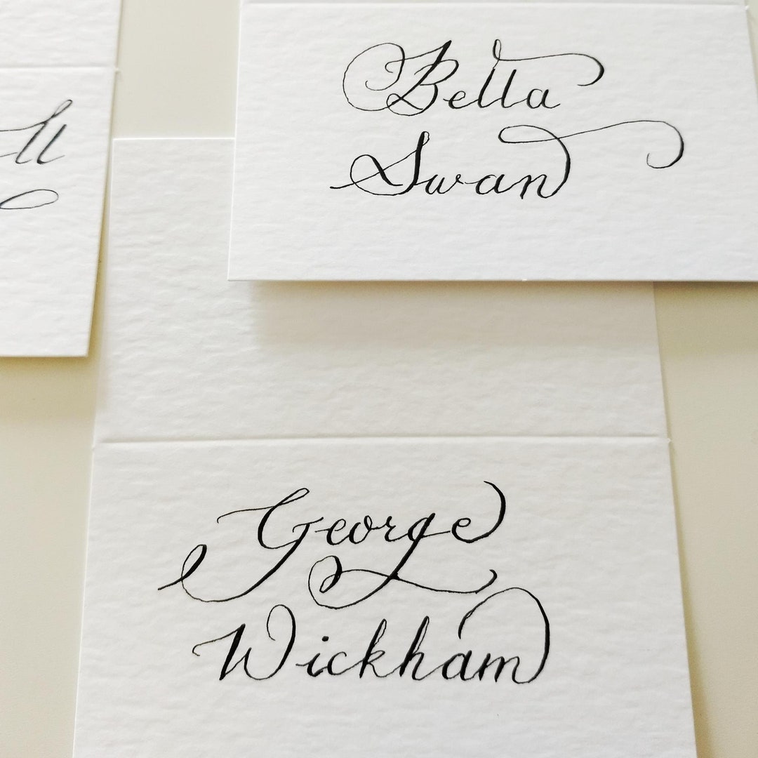 Classic Name Place Cards Dinner Name Cards Black and White - Etsy