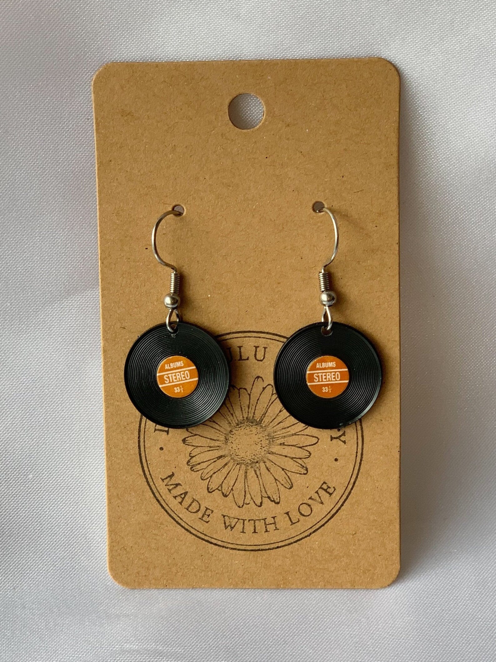 Mini Vinyl Record Earrings, Retro Earrings - Etsy