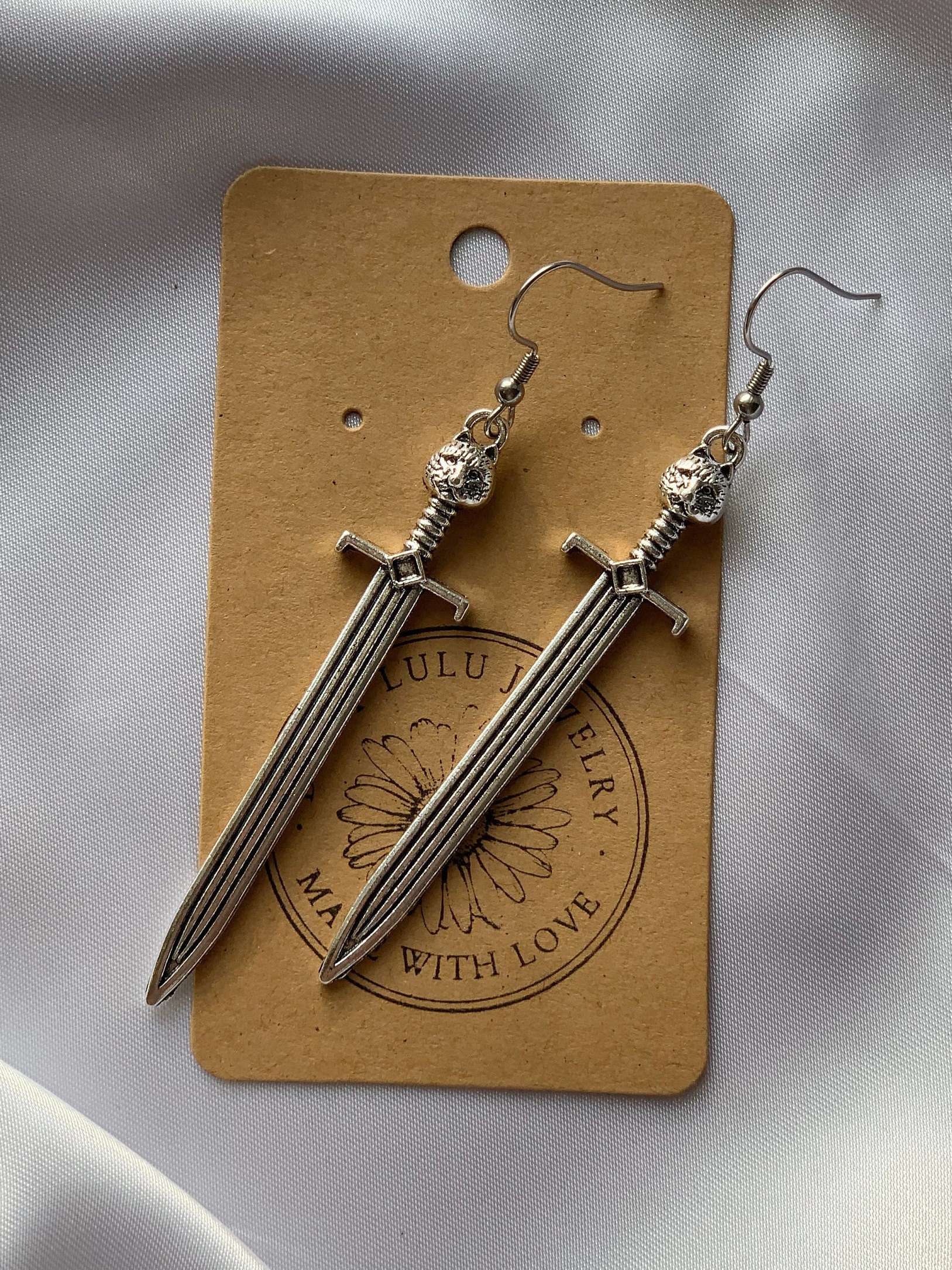Long Sword Earrings - Etsy