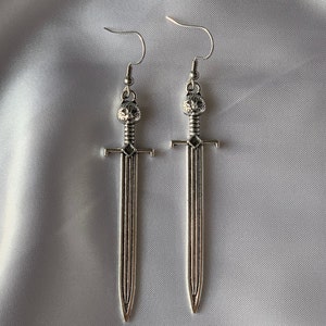 Long Sword Earrings - Etsy