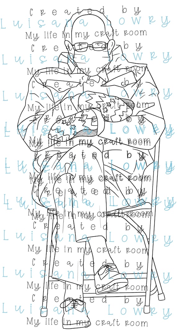 Bernie Coloring Page Digital Image 2 Files | Etsy