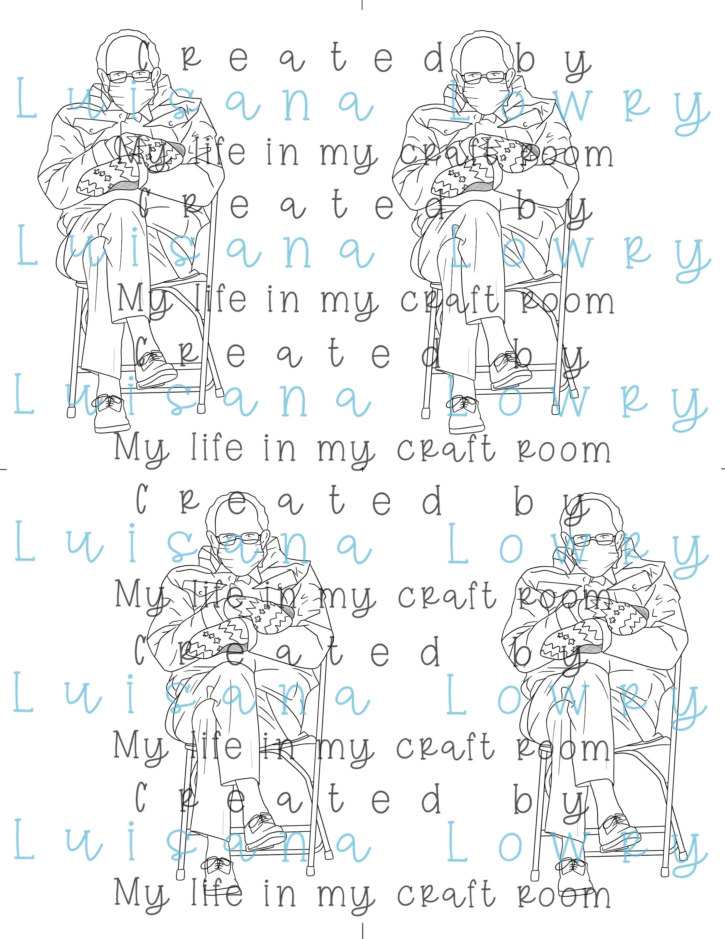 Bernie Coloring Page Digital Image 2 Files - Etsy