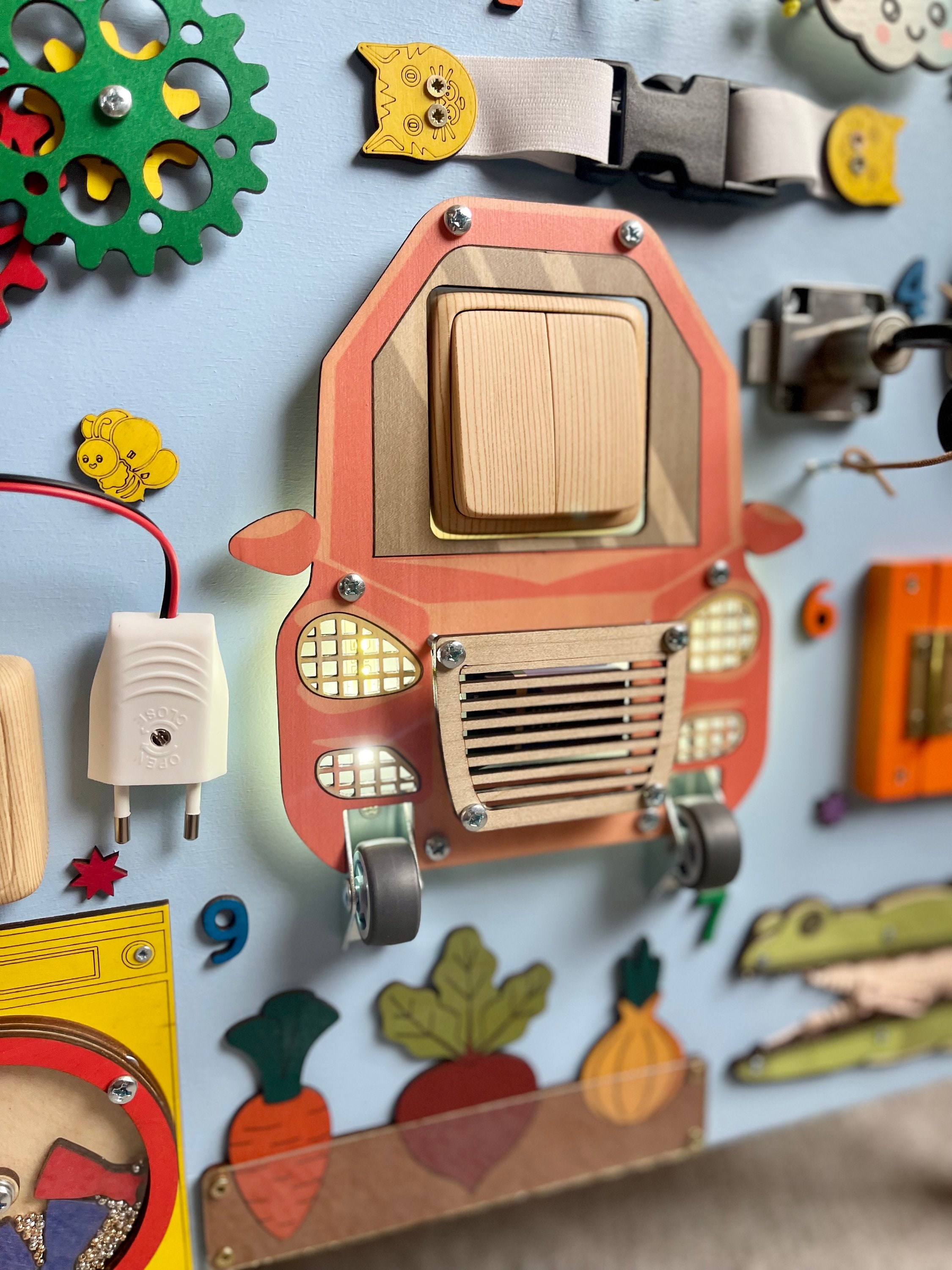 LED BIG Busy Board Montessori Educational Activitytoy - Etsy