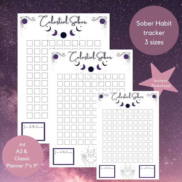 Printable Sobriety Calendar Etsy