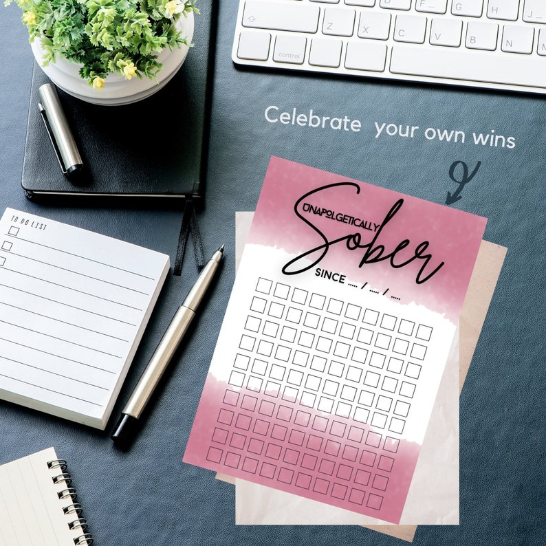 Sober Gift | Sobriety Tracker | 100 Days Sober | Habit Tracker ...