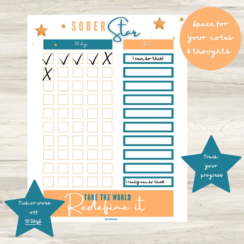 Sober Tracker Sobriety Calendar Habit Tracker Sobriety Tracker Sober