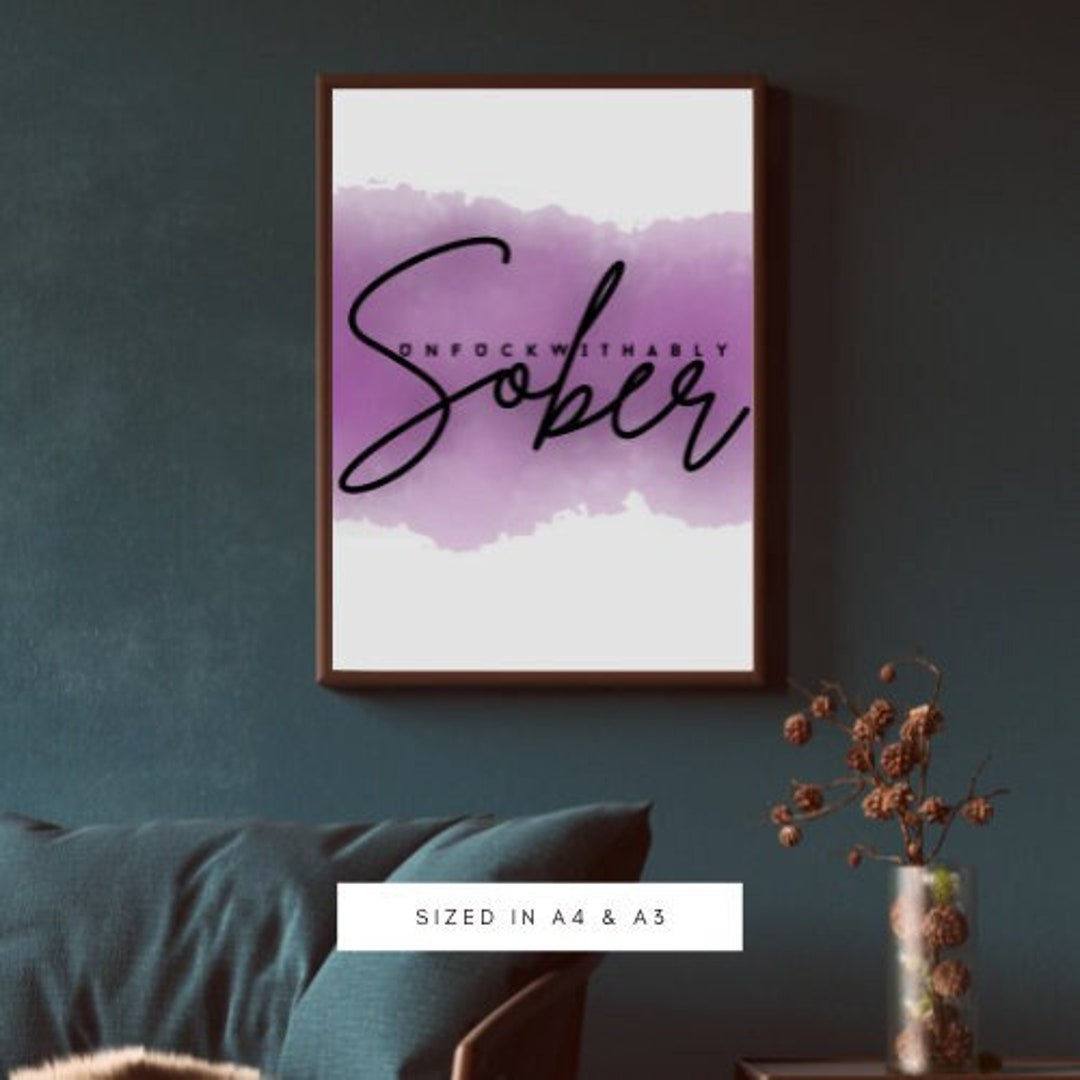 Sober Gift | Sobriety Affirmation | Instant Download | Digital Print ...