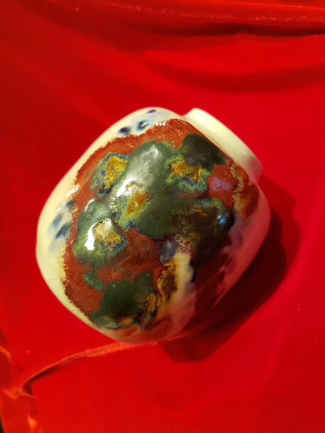 1971 Bright Splash Pottery Mini Vase 4x4 Inches - Etsy