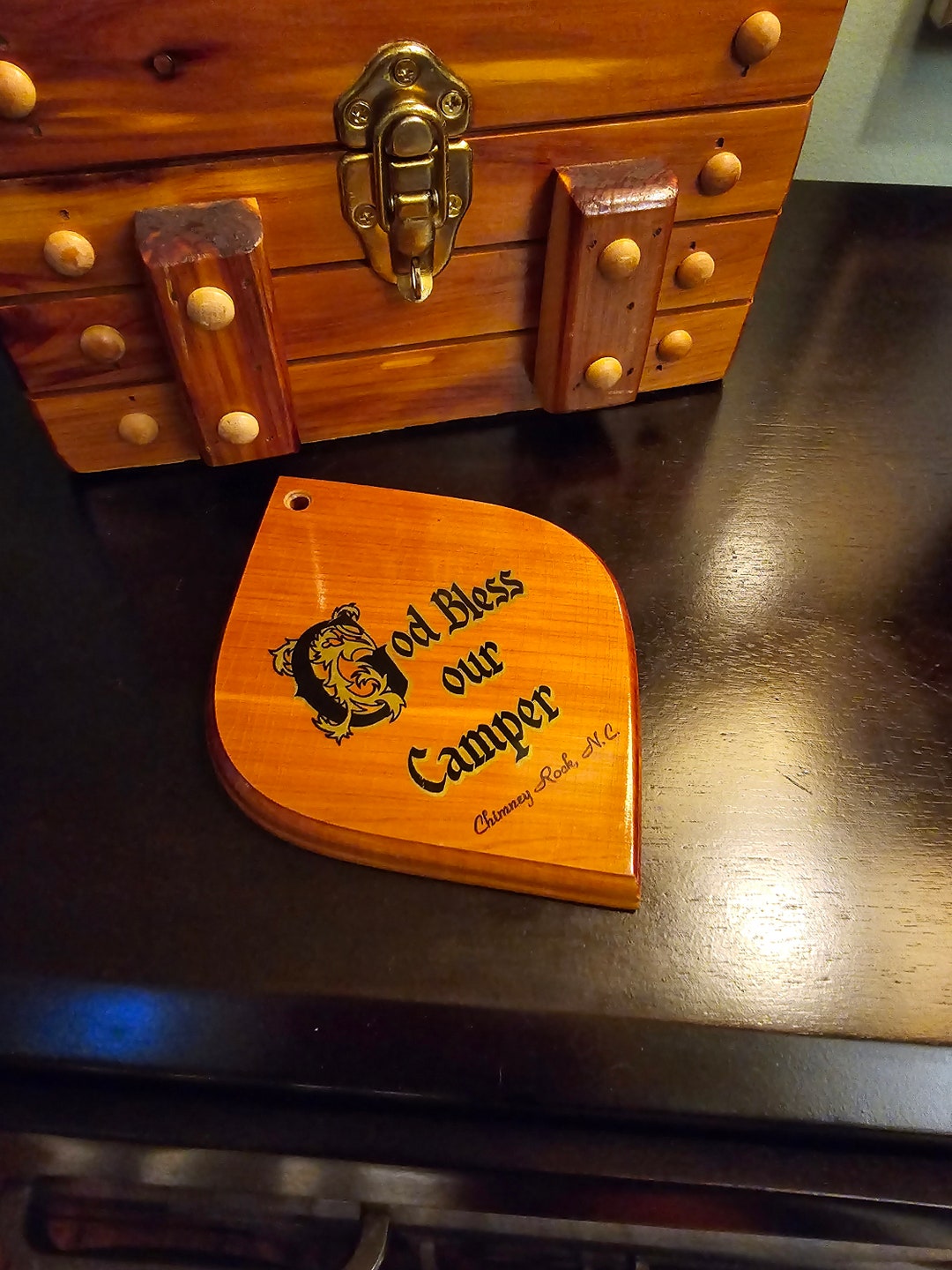 God Bless Our Camper Wooden Wall Sign Chimney Rock, NC Vintage RV ...