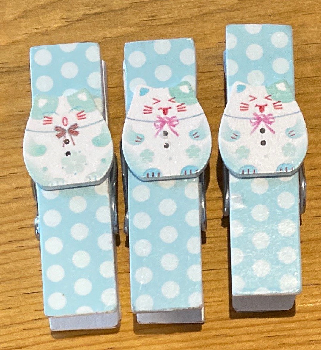 Aqua Turquoise Blue Kitty Cat Chip Snack Clips Set/3 - Etsy