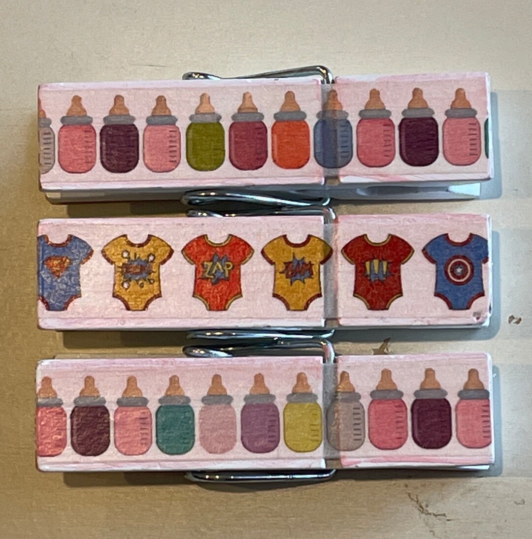 NEW Baby Girl Onesie Baby Bottle Chip Snack Clips Set/3 - Etsy