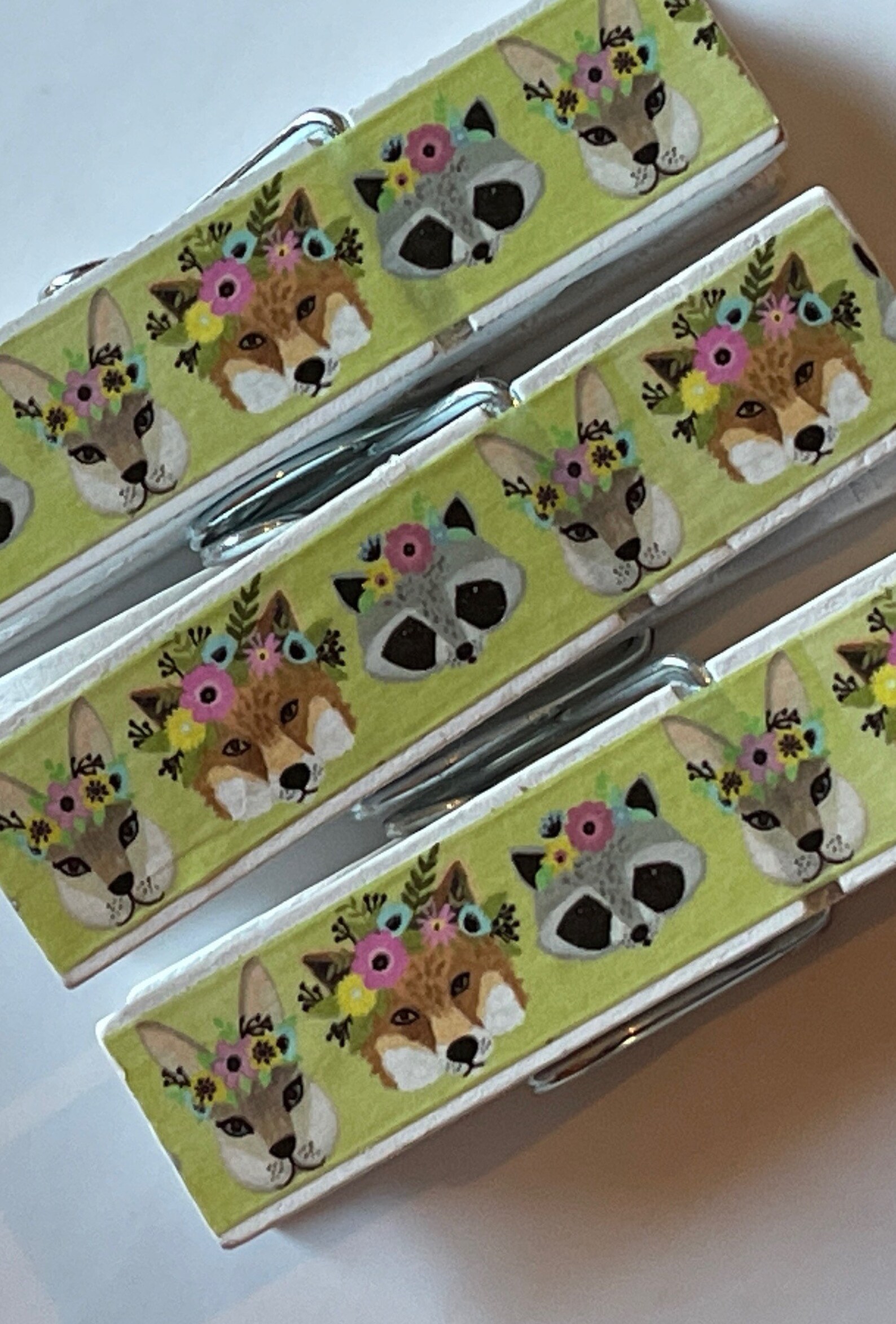 Woodland Animals Rabbit Fox Raccoon Chip Snack Clips Set/3 | Etsy