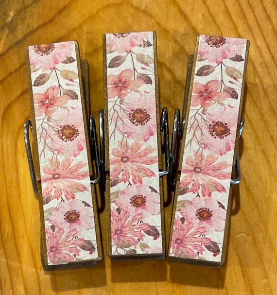 Pretty Pink Flowers Chip Snack Clips Set/3 - Etsy