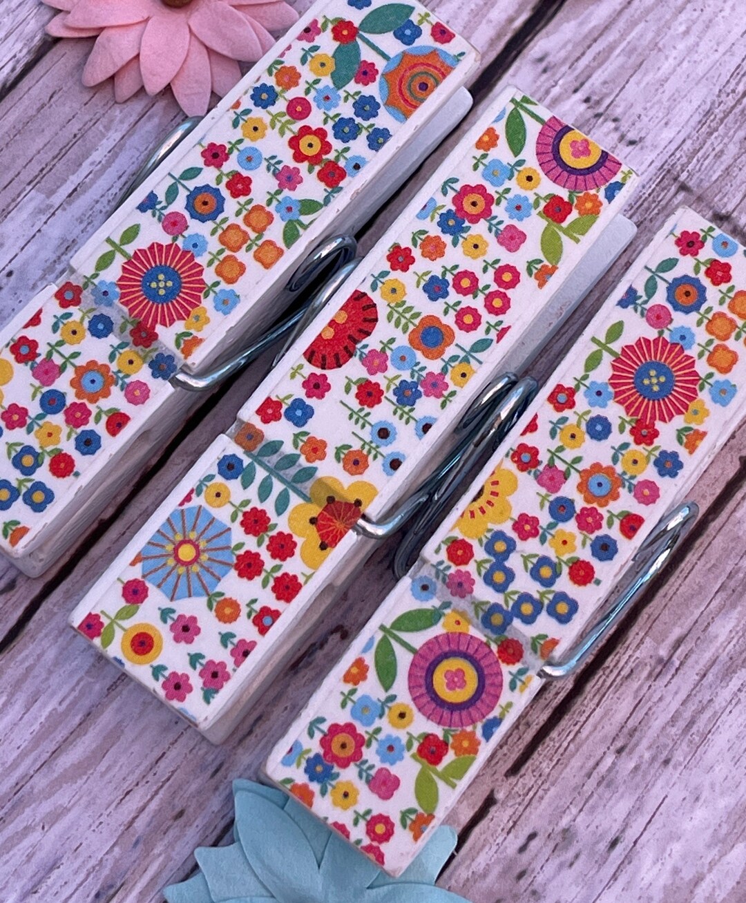 Happy Days Flowers Chip Snack Clips Set/3 - Etsy