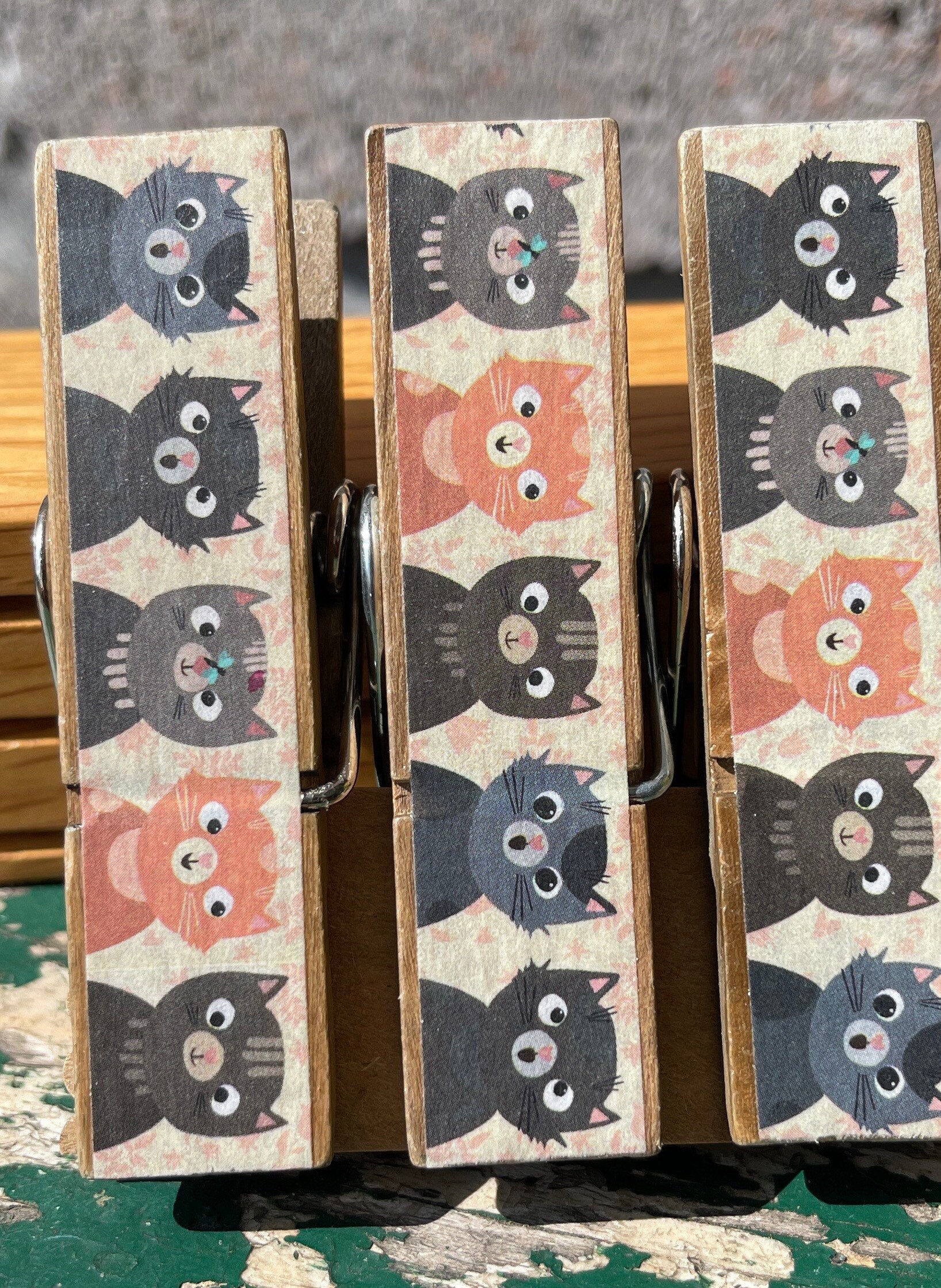 Cute Kitten Cats with Butterfly on Nose Chip Snack Clips Set/3