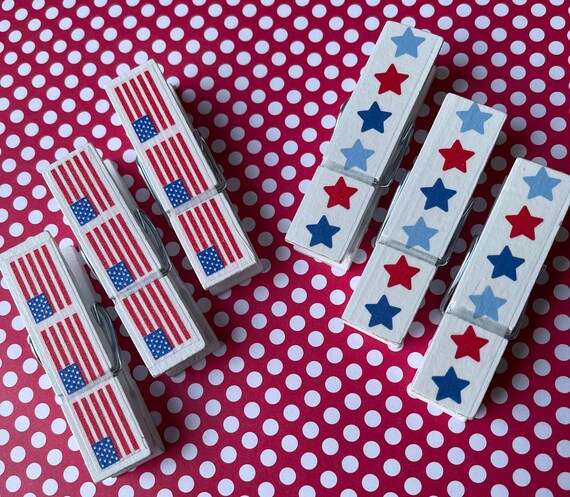 American Flag Stars Mix and Match Chip Snack Clips - Etsy