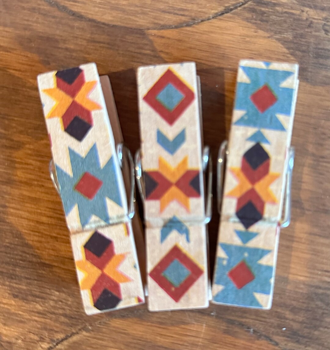 NEW Southwest Serape Textile Pattern Bag, Chip Snack Clips - Etsy