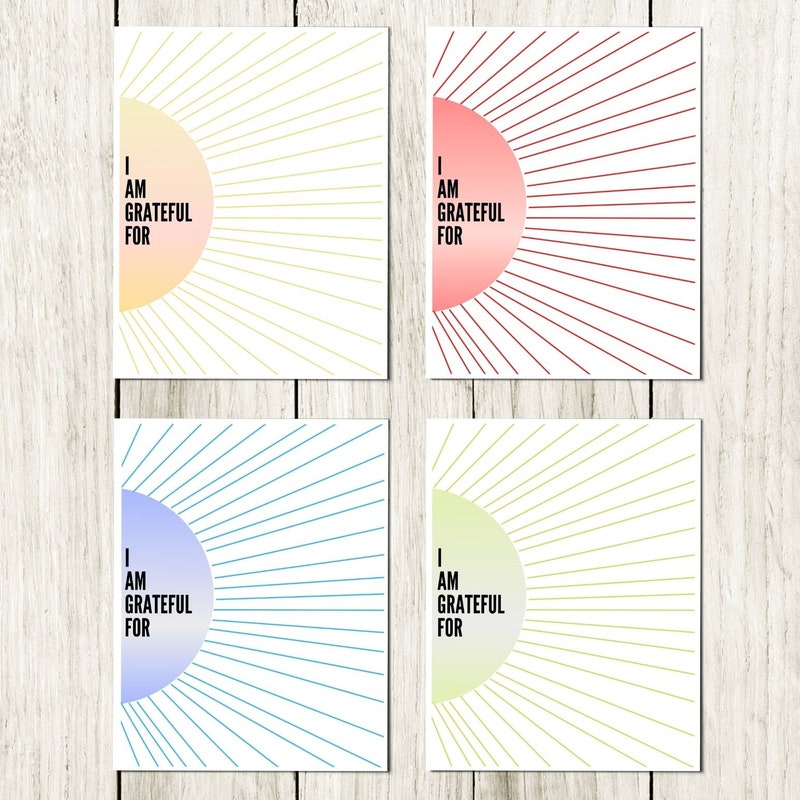 Sunburst Gratitude Worksheet - Etsy