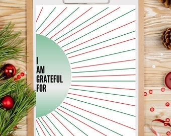 Christmas Gratitude A-Z Worksheet, Holiday Activity Printable ...