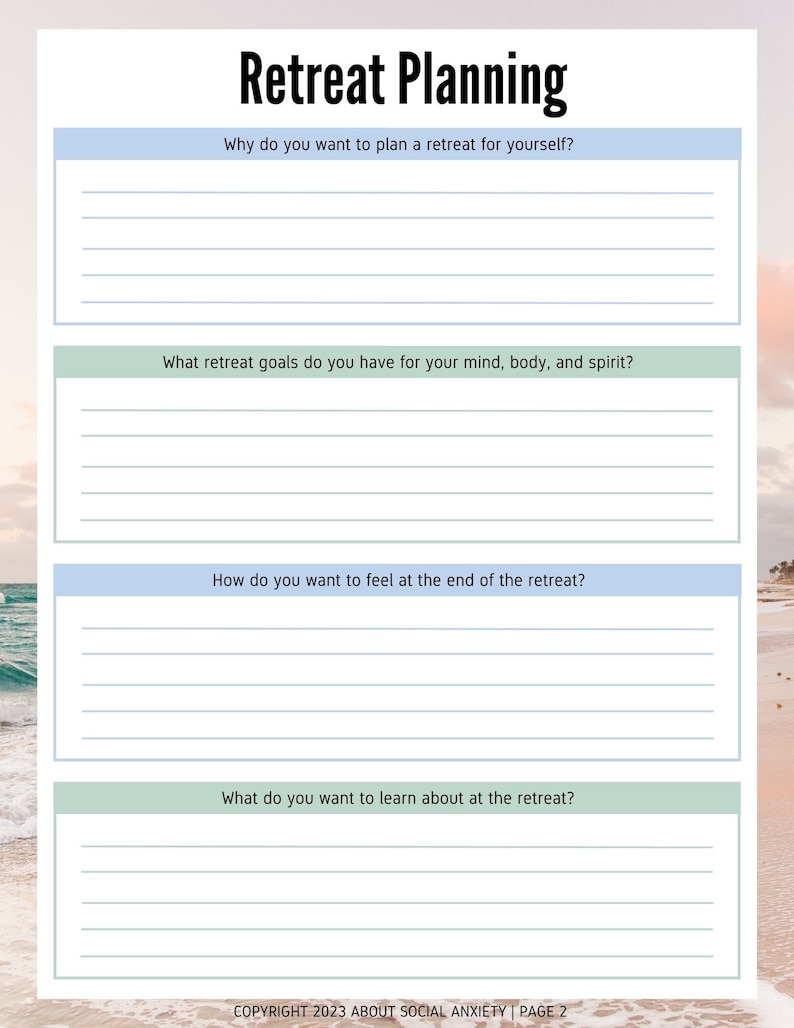 DIY Mental Health Retreat Planner - Etsy