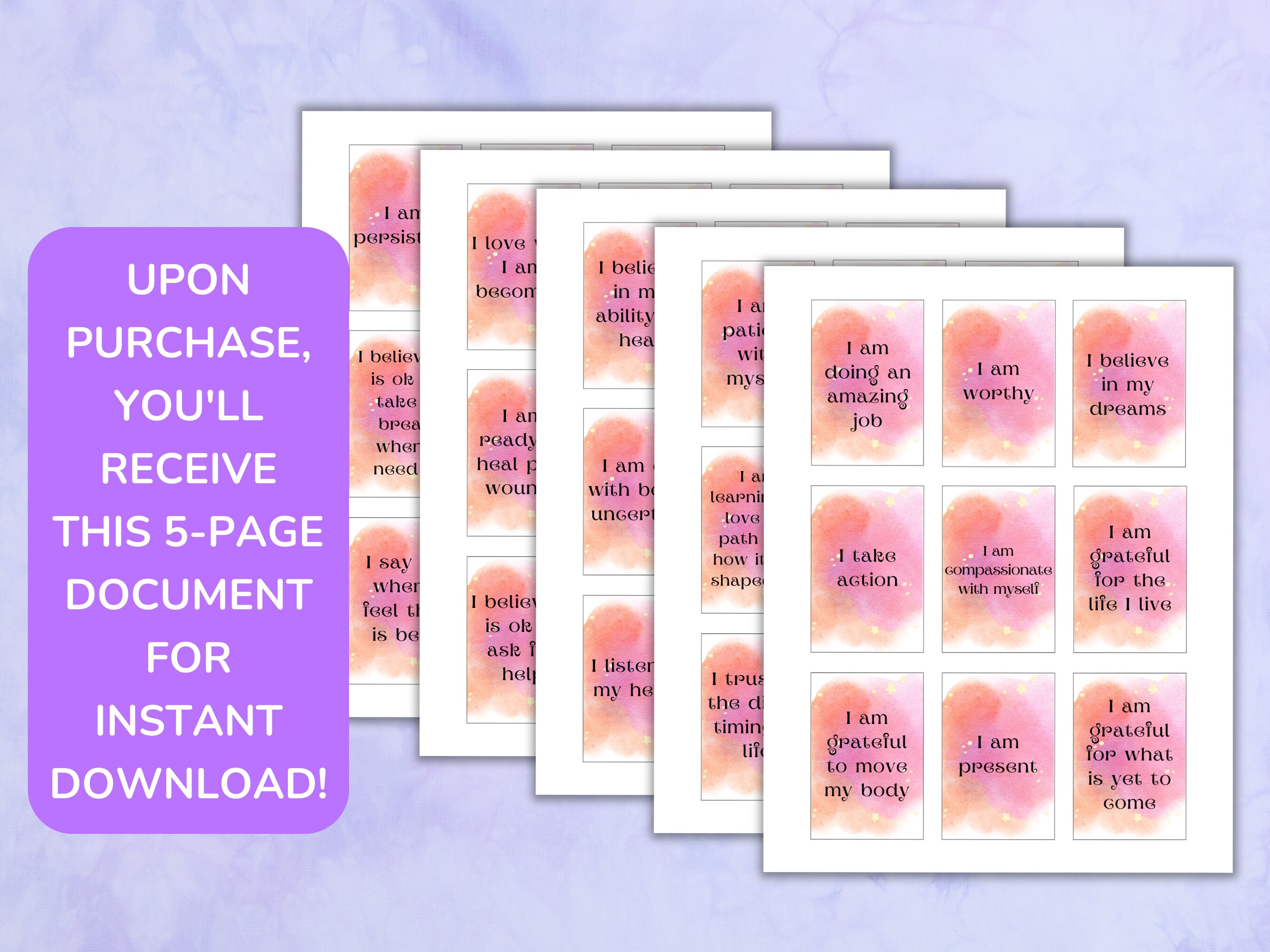 Affirmation Cards Deck | Healing | Manifestation | Vision Board | Self ...